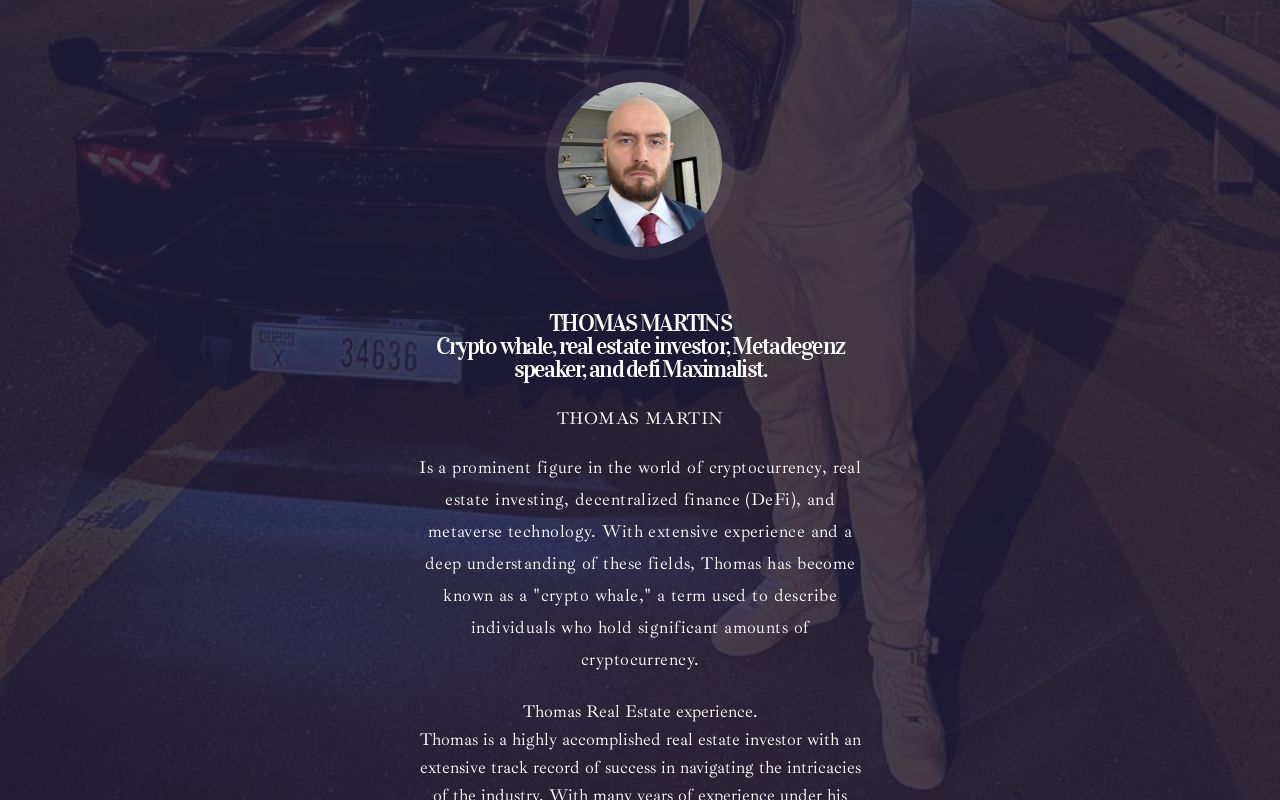 THOMAS MARTINS DeFI Profile
